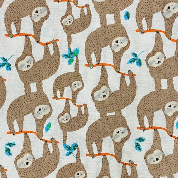 Sloth Fabric - Etsy
