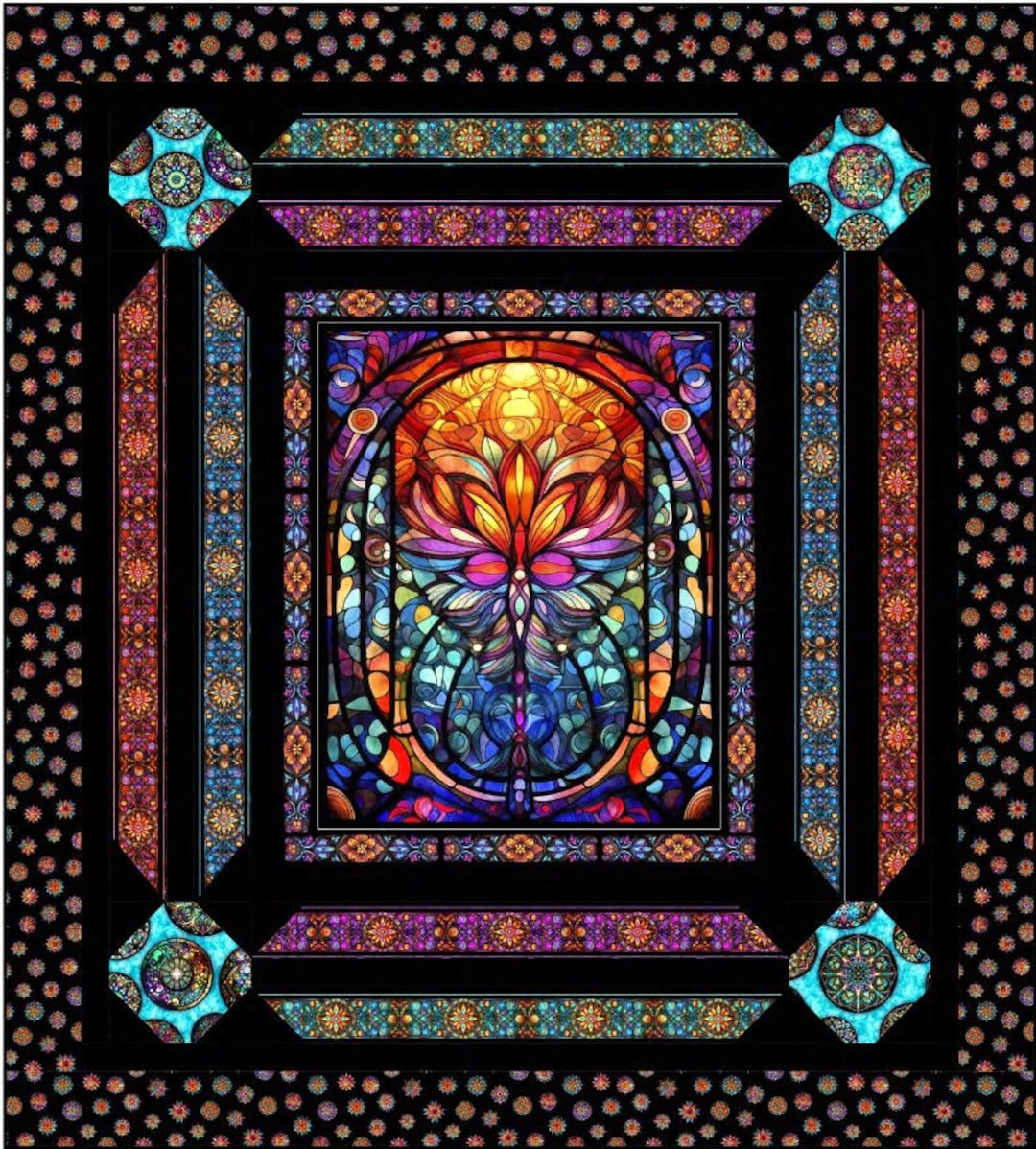 Quilt Kit~sliders~73" X 81" Radiant Reflections Panel Quilt (includes ...