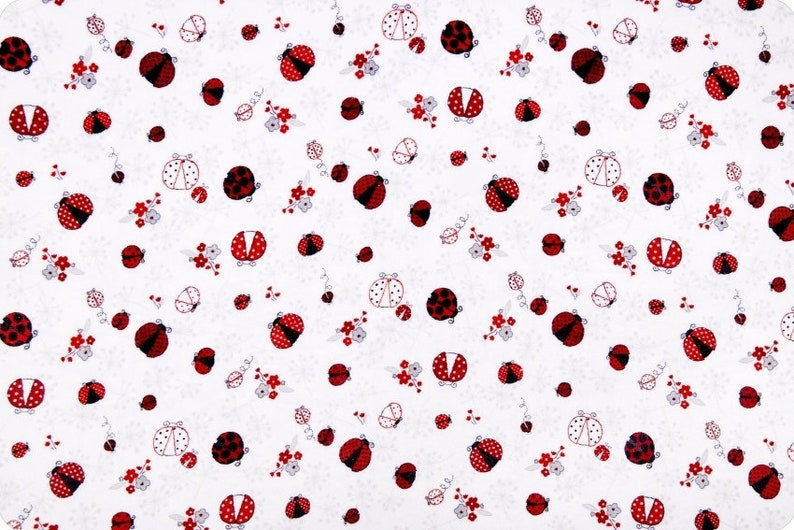 Shannon Cloud Cuddle 58/60" Lucky Ladybug Digital Cuddle DOUBLE SIDED ...
