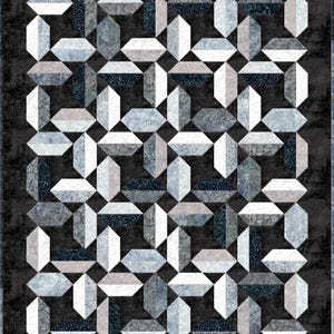 Quilt Kit~conundrum~56" X 68" Starlight Batik Neutral Throw Quilt ...