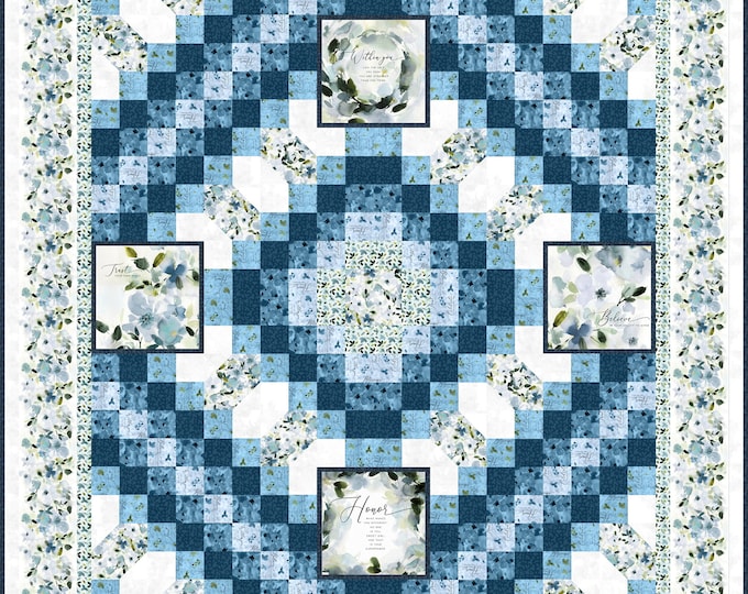 Quilt Kit~botanical Magic~64.5" X 82.5" Watercolor Floral Twin Quilt ...