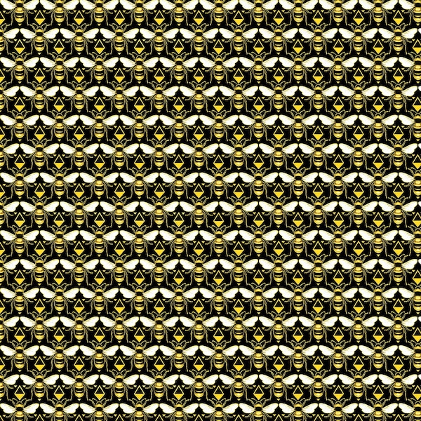 Metallic Gold Bee Fabric - Etsy