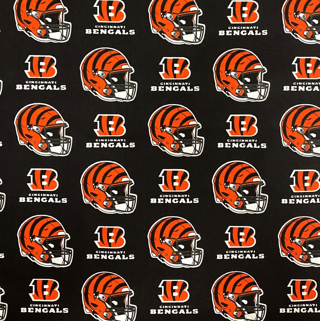 EOB Traditions - NFL Cotton - Cincinnati Bengals - Black - 58/60" Wide ...
