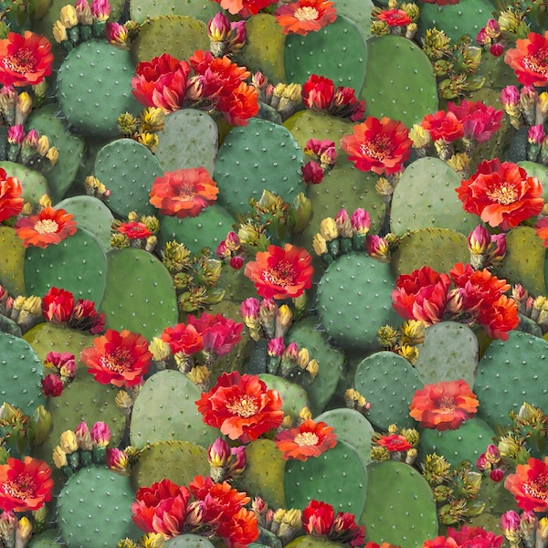 Cactus Fabric - Etsy