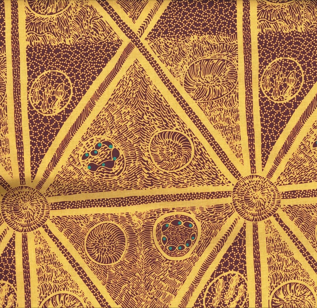 M & S Textiles~aboriginal~sweet Potato~yellow by Audry Napanangka ...