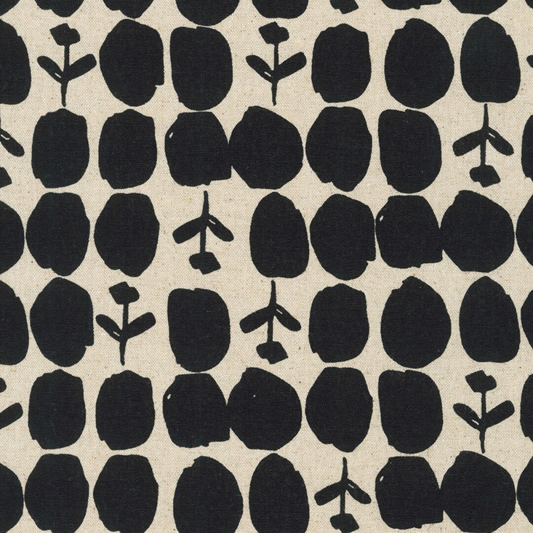 Robert Kaufman Cotton Flax Prints Abstract Canvas Black 80 Cotton/20 ...