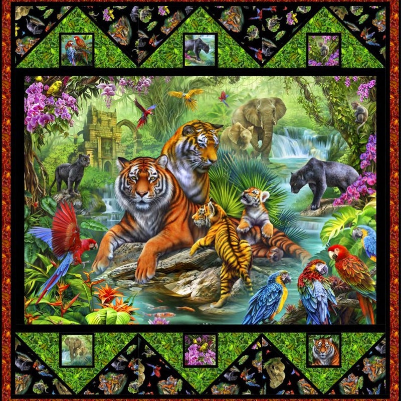 Jungle Animals Quilt - Etsy
