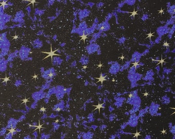 Exploring Space Fabric Panel Blue - Etsy