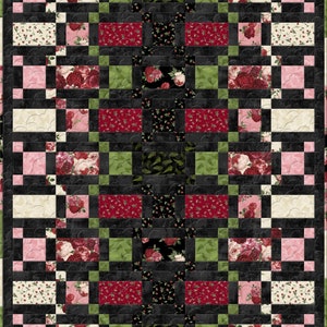 Quilt Kit~made the Grade~63.5" X 80.5" Daydream Garden Block Throw ...
