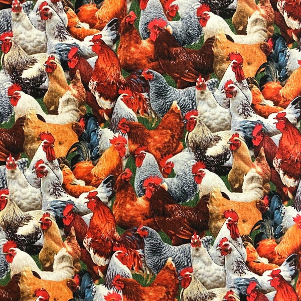Chicken Fabric - Etsy