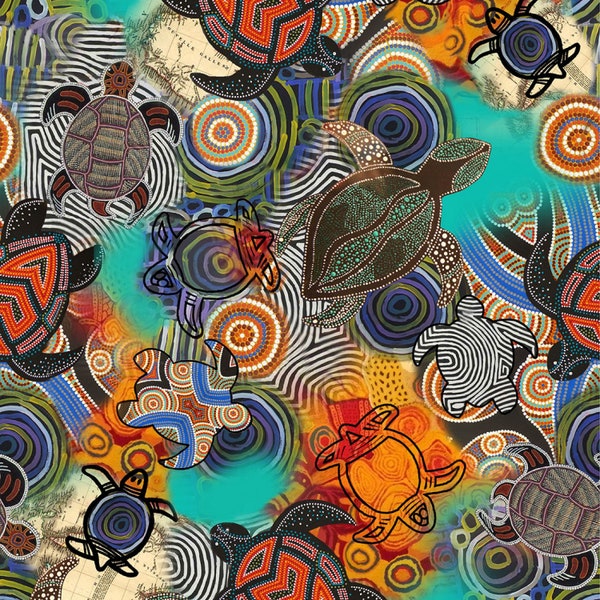 Sea Turtles Fabric - Etsy