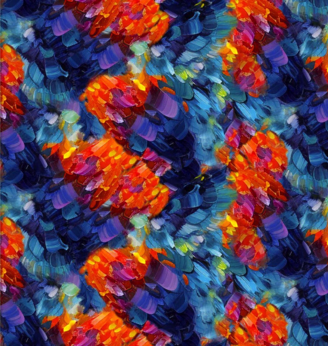 3 Wishes Fabric~hummingbird Bouquet~flutter Texture~digital~multi~cotton Fabric by the Yard or ...