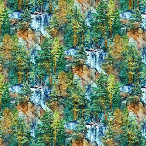 Quilt Kitviewpoint72.5 X 88.5 Cedarcrest Falls Panel Twin Quiltlight ...