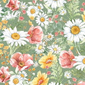 Quilt Kit~daisy Days~63" X 81" Daisy Floral Twin Size Quilt (includes ...
