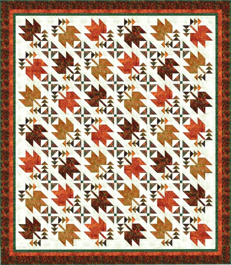 Quilt Kit~windblown~65" X 78" Changing Seasons Batik Throw/twin Quilt ...