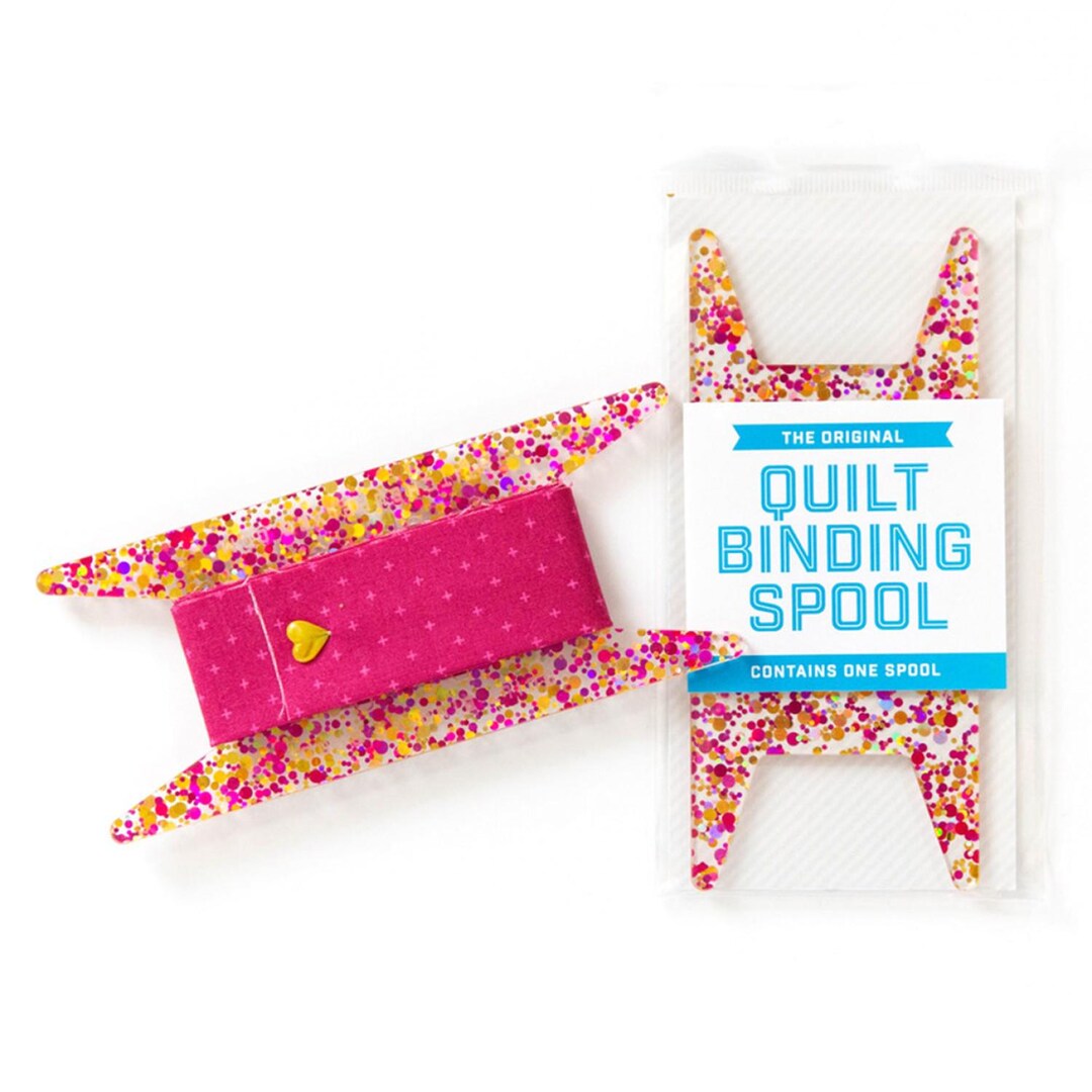 Stitch Supply~quilting Binding Spool~clear Acrylic With Pink and Gold ...