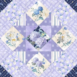 Quilt Kit~morning Blooms~99" X 102" Butterfly Floral Queen Size Quilt (includes Pattern and ...