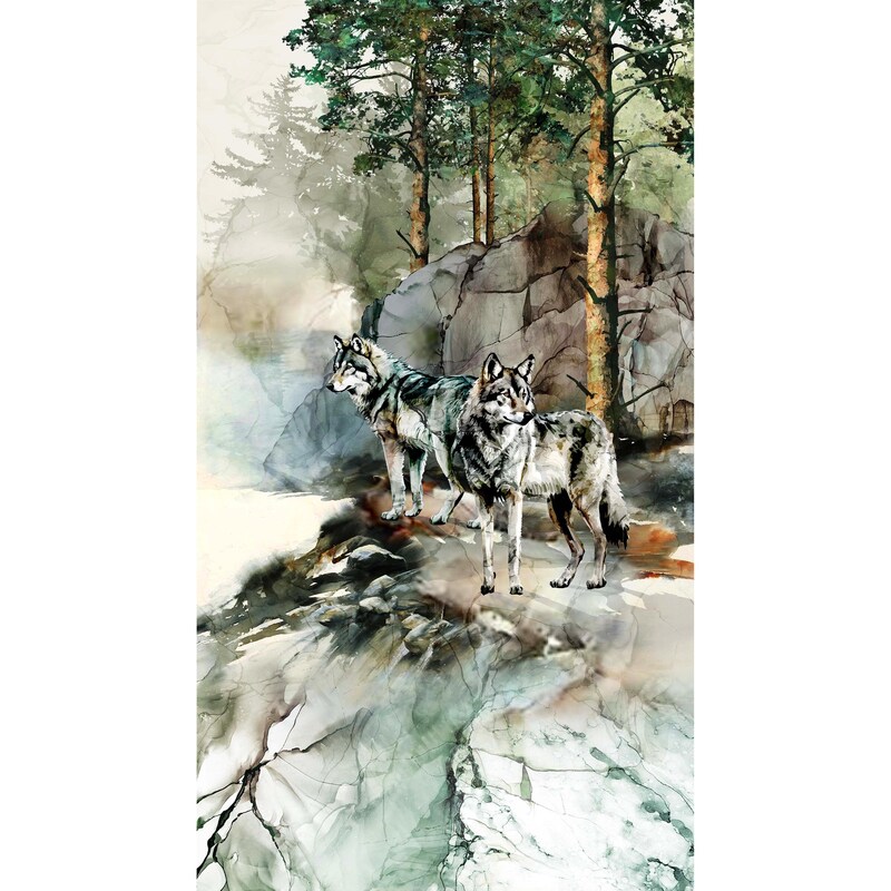 Wolf Fabric Panel - Etsy