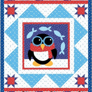 Benartex~arctic Friends~playful Penguins~royal Blue~cotton Fabric by ...