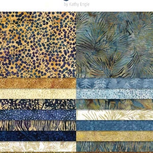 Eob~island Batik - Blue Ridge Mountain - Dots - Mystic - Cotton Batik ...