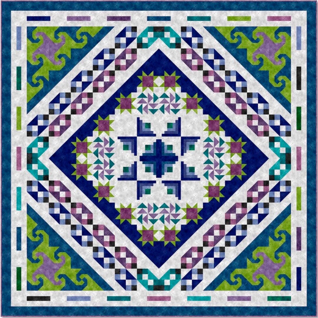 Quilt Kit~dreaming of Tuscany~100" X 100" Vertex Block Quilt (includes ...