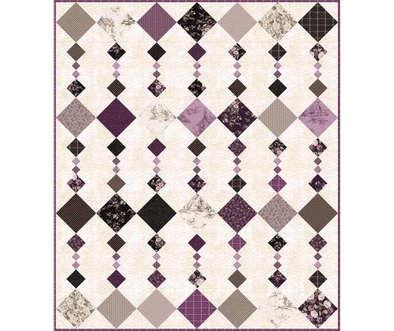 Quilt Kit~crystal Cascade Featuring Blackberry Bramble~63" X 69" Throw ...