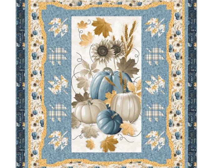 Quilt Kit~tossed Leaves and Pumpkins~54" X 63" Autumn Vibes Panel Quilt ...
