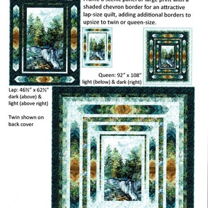 Quilt Kitviewpoint72.5 X 88.5 Cedarcrest Falls Panel Twin Quiltlight ...