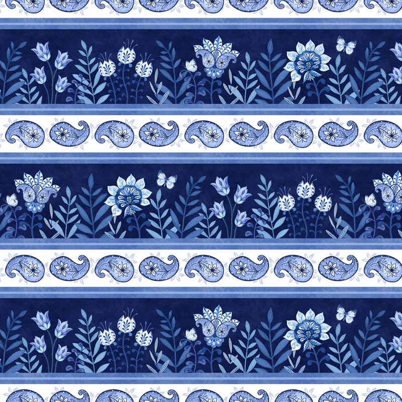 Border Print Fabric - Etsy