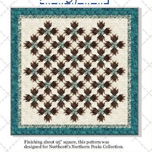 Quilt Kitbigfoot95 X 95 Northern Peaks Bear Claw Block Quilt includes ...
