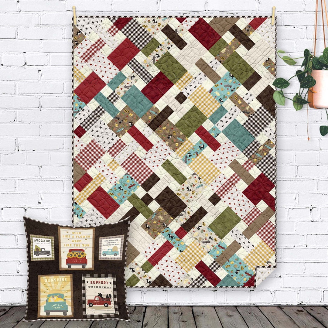 Quilt Kit~picnic~51" X 68" Happy Day Farm Lap Quilt (includes Fabric ...