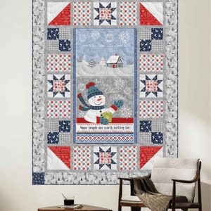 Benartex~nordic Cabin~nordic Snowflakes W/ Pearlescent Metallic~navy ...