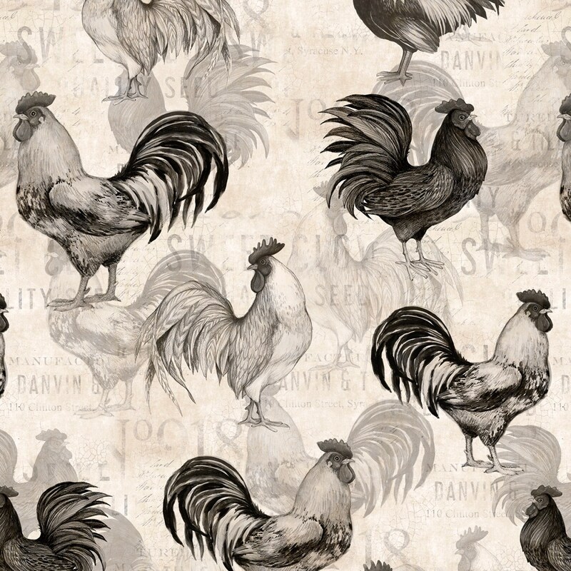 Rooster Fabric - Etsy