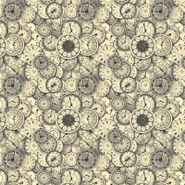 Clock Fabric - Etsy
