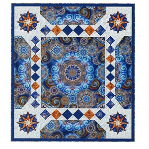 Quilt Kit~magic Carpet~67" X 75" Twilight Medallion Throw Quilt ...