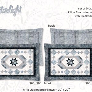Quilt Kit~starlight~92" X 104" Shades of Gray Blue and Creamy White Batik Queen Quilt (pattern ...