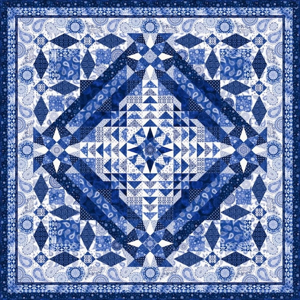 Indigo Quilt - Etsy