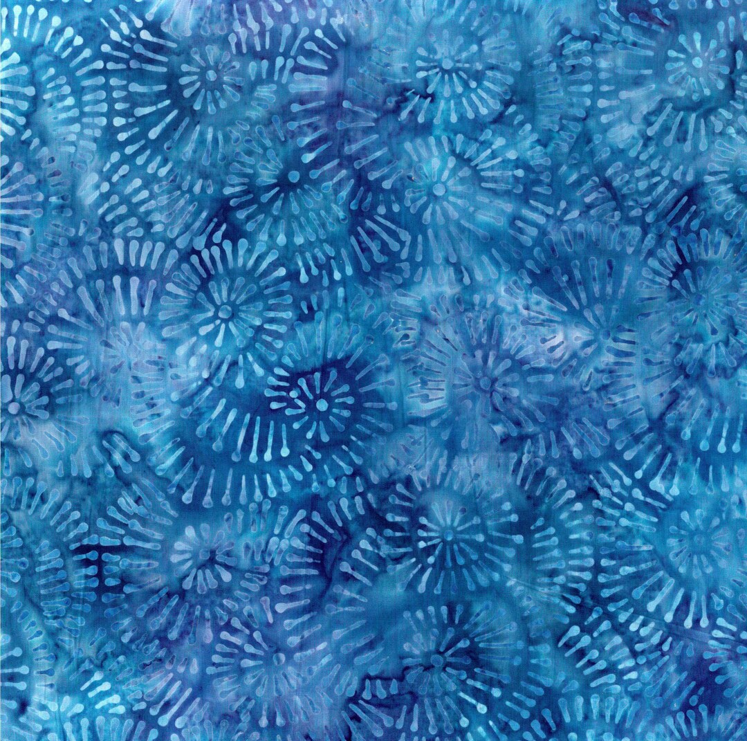 Wilmington Batiks Sea Stars Pins and Needles Blue Cotton Batik Fabric ...