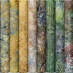 Timeless Treasures~tonga Windsong~swirls Shapes and Dots~leaf~cotton ...