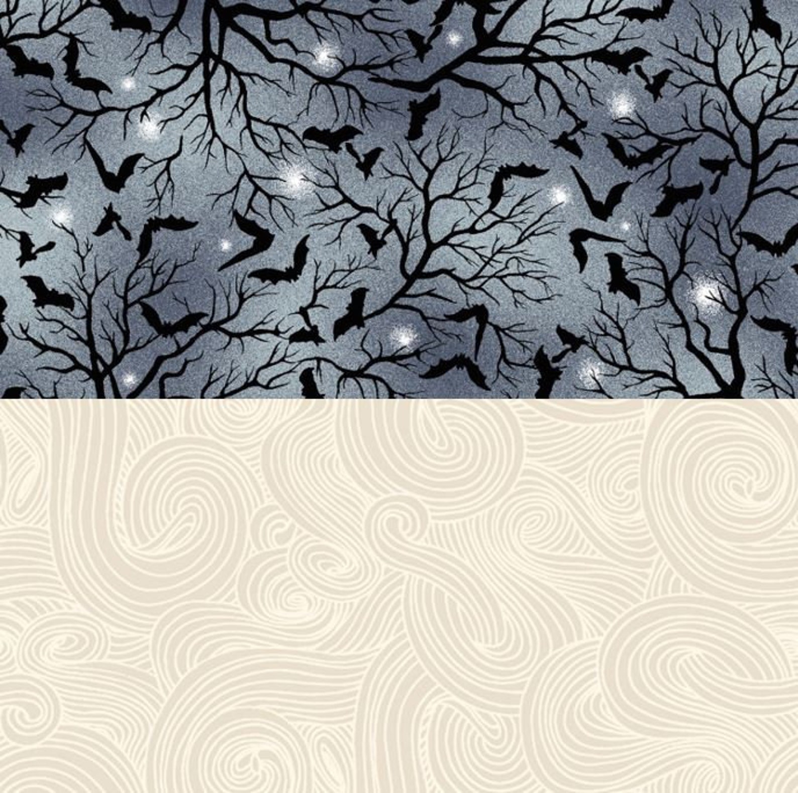 Studio E~spooky Night~50"x26" Table Runner and Six 18"x14" Place Mats ...