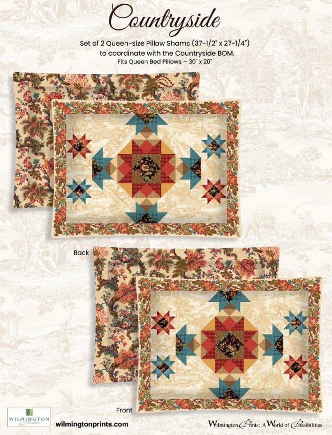 Quilt Kit~countryside by Kaye England~95" X 107" Traditional Floral ...