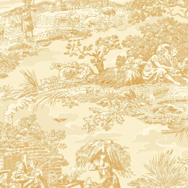 English Toile Fabric - Etsy