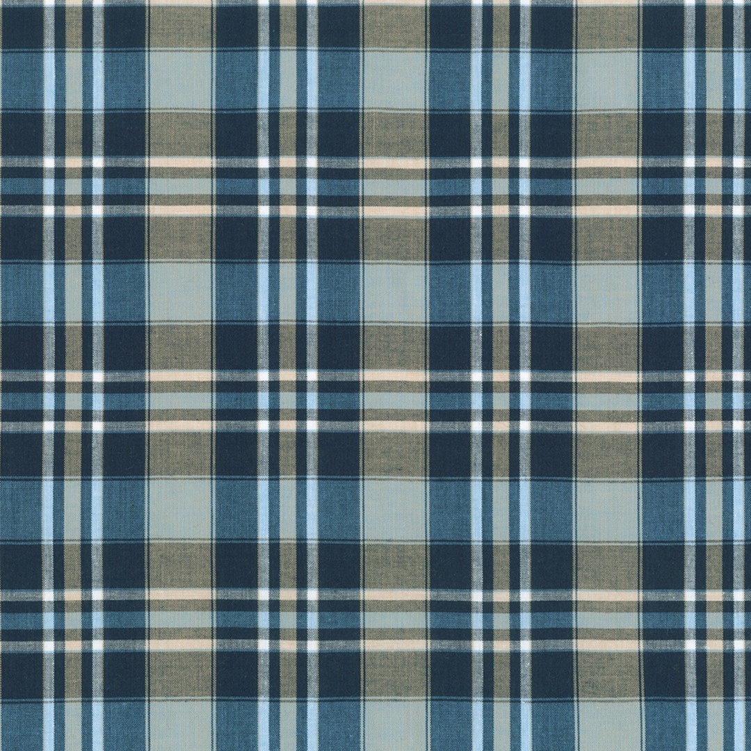 Robert Kaufman Mad for Madras 56 Inch Woven Plaid Navy Yarn Dyed Fabric ...