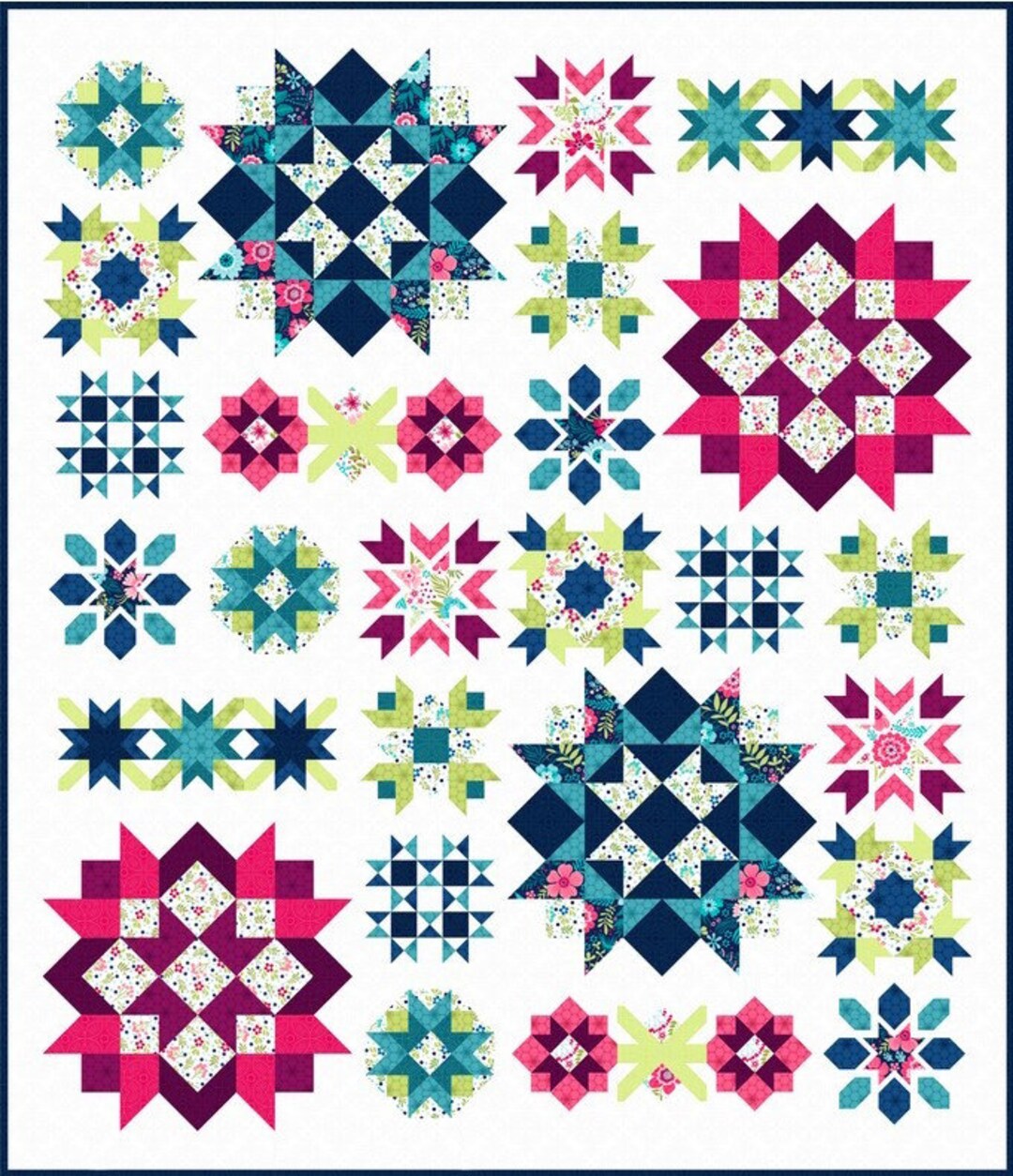 Quilt Kit~secret Garden Sampler~80" X 92" Secret Garden by Shelley ...