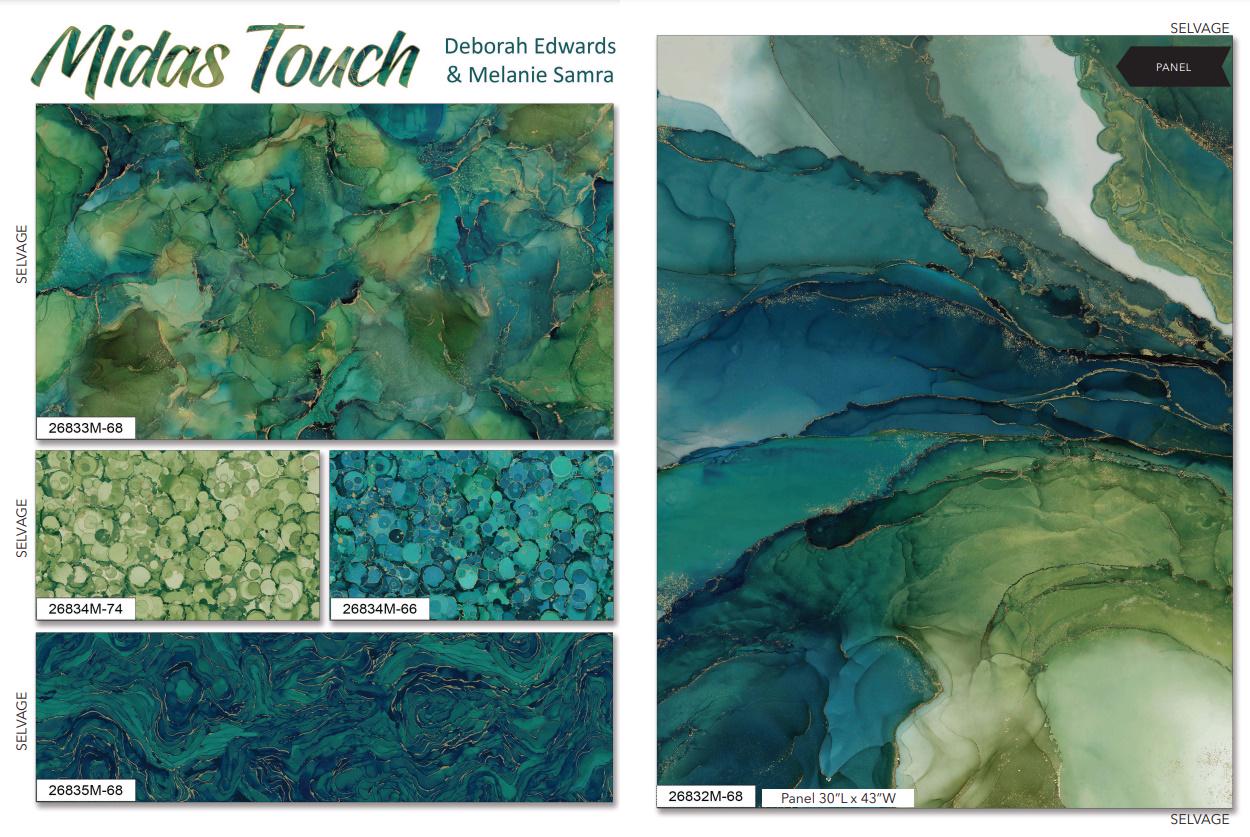 Northcott Midas Touch 30" X 43.5" Multi Texture Panel W/ Metallic Gold ...