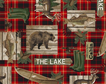 Cabin Lake Fabric | Etsy