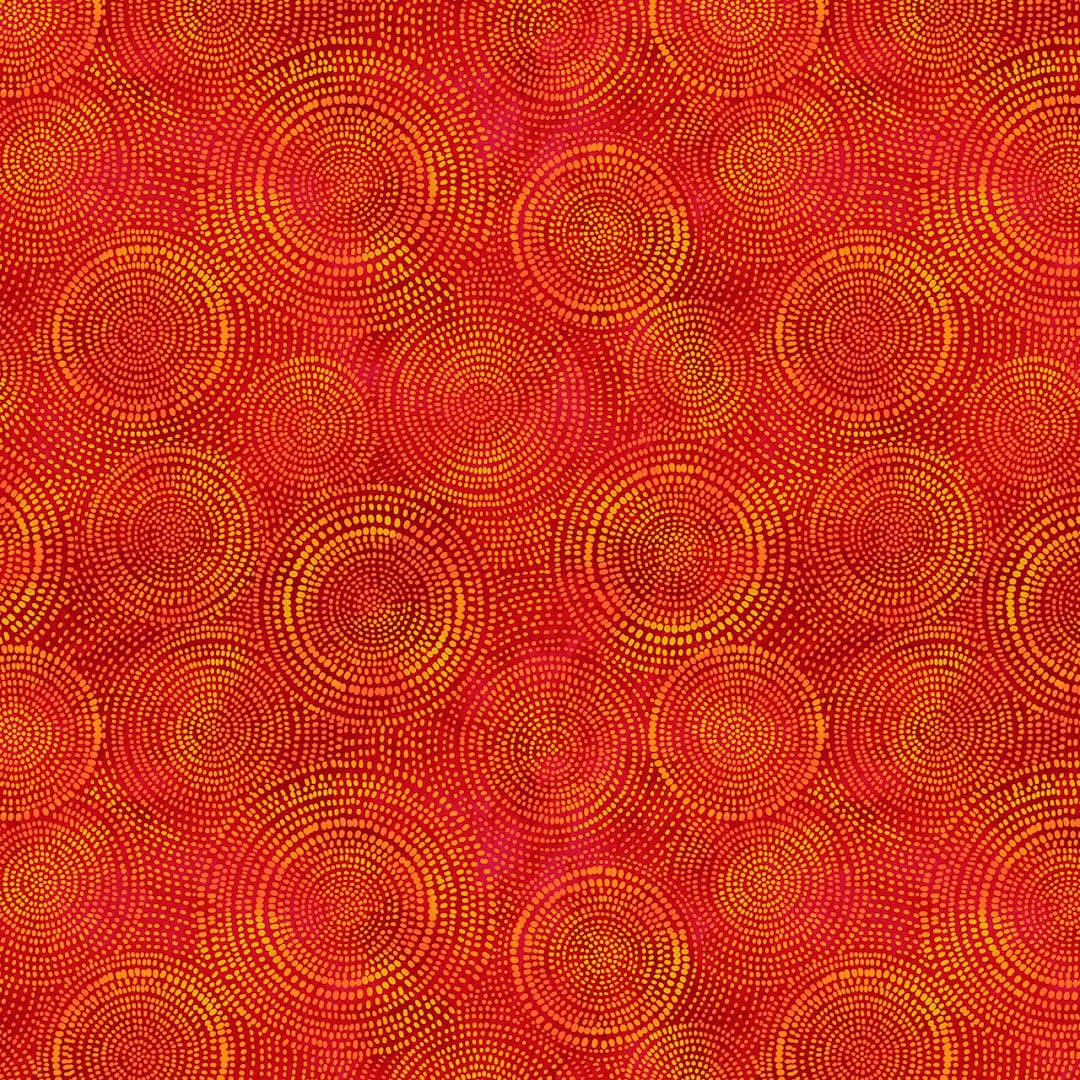 Windham Fabrics Radiance Circular Texture Basic Fiery Cotton Fabric by ...