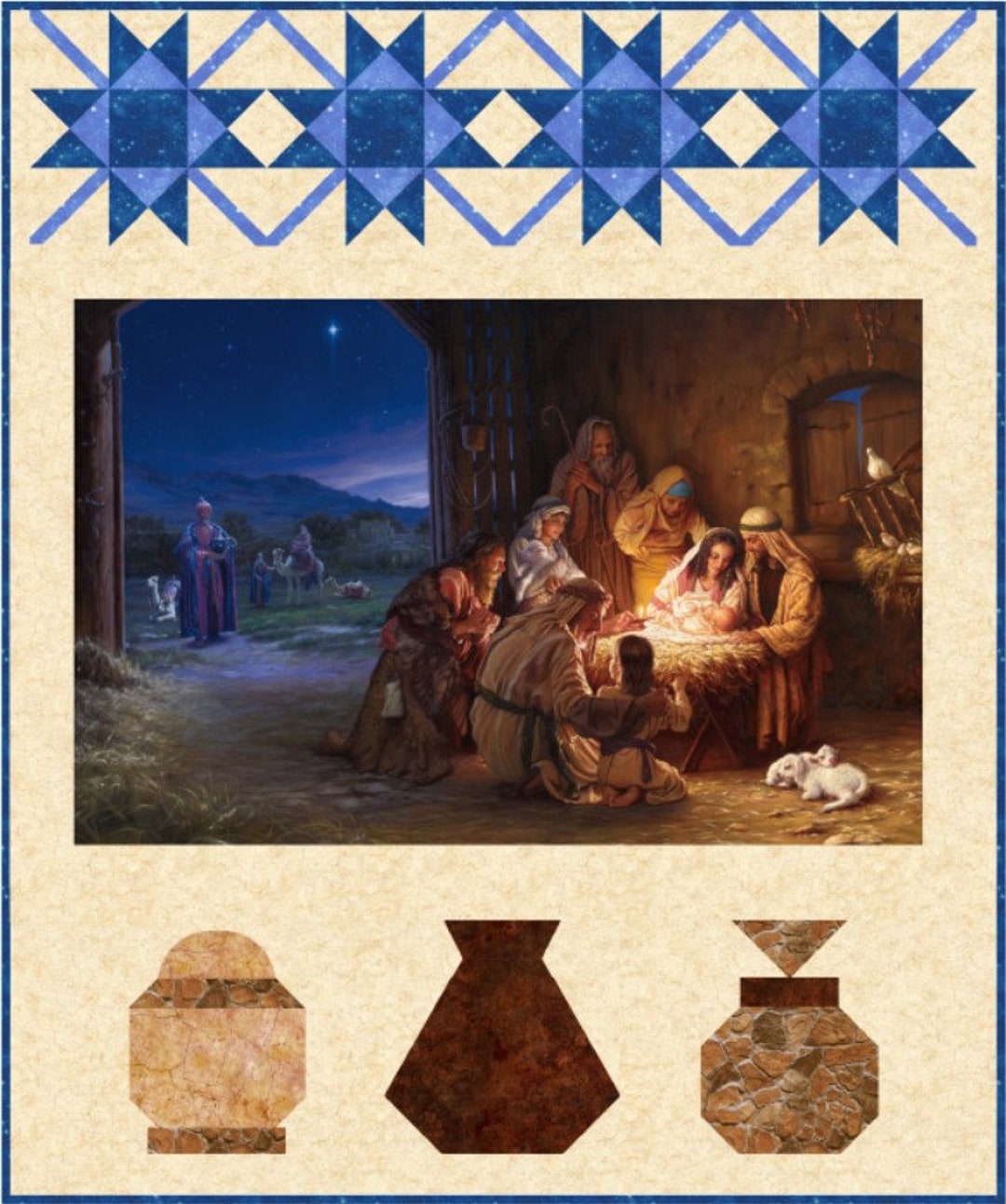 Quilt Kit~nativity~50" X 60" Mark Missman Nativity Panel Quilt ...