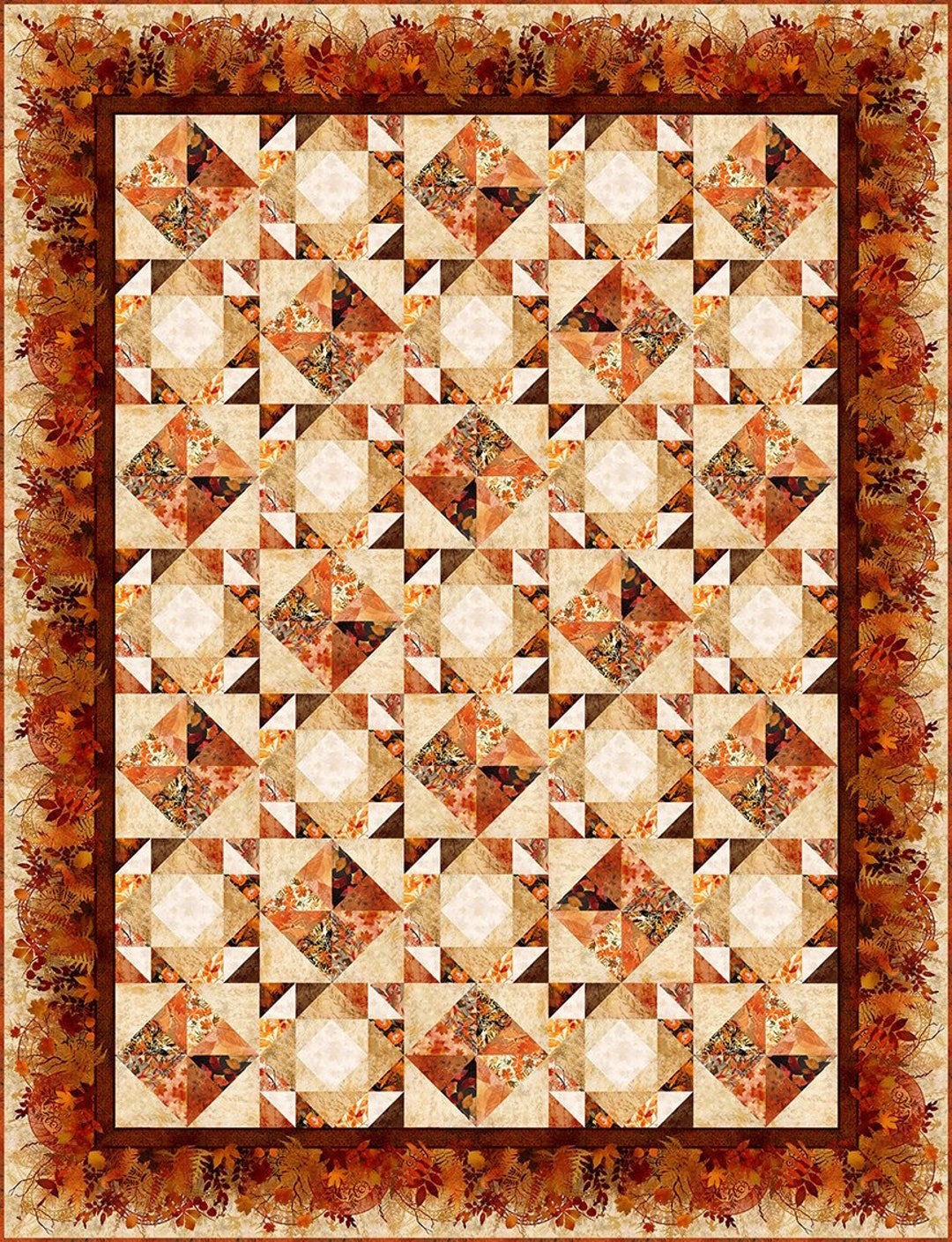 Quilt Kit~reflections of Autumn Ii~79" X 103" Double/full Quilt ...