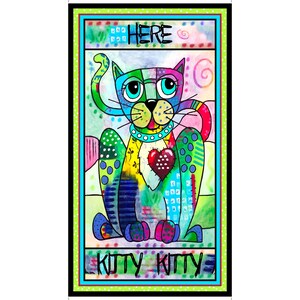 Quilt Kit~kittys Garden~53" X 71" Here Kitty Kitty Panel Quilt ...